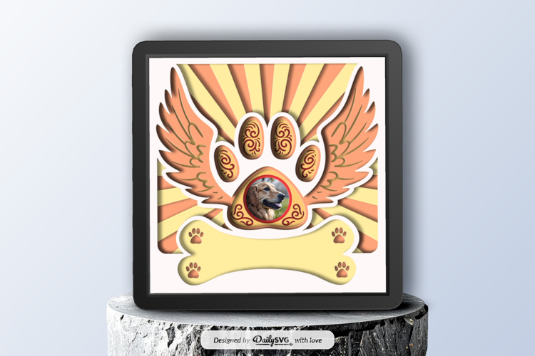 Memorial Pet 3D Layered Shadow Box (6506424)