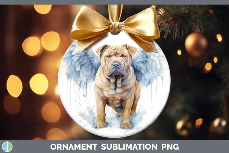 Memorial Shar Pei Ornament Sublimation Bauble Designs