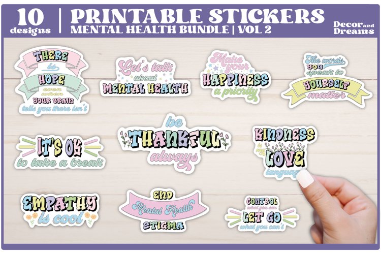 Mental Health Sticker Bundle | Motivational Stickers | Vol 2
