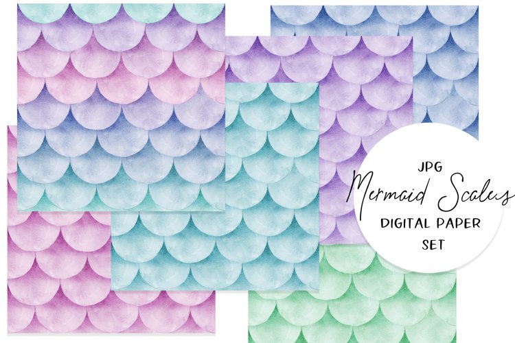 digital mermaid scales paper