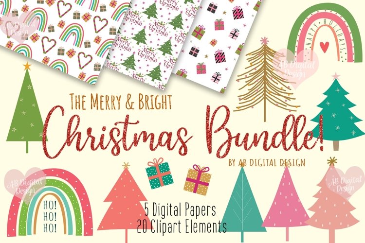 Modern Christmas Tree Clipart