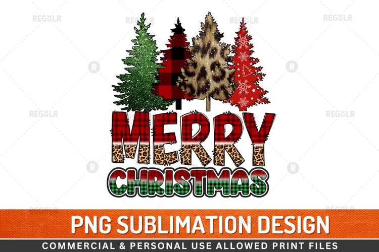 Merry Christmas Sublimation Design PNG