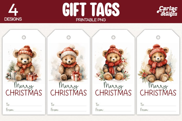 Christmas Gift Tags, Merry Christmas Printable Tags