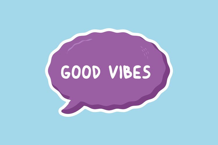 Good Vibes Message Stickers, Enhancing (3995795)