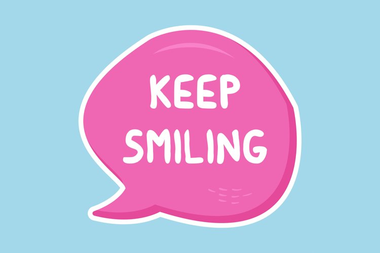 Keep Smiling Message Stickers, Enhancing (3998866)