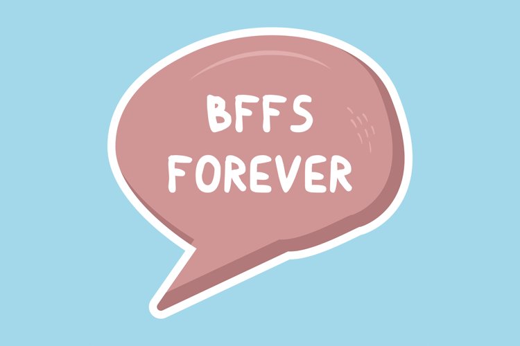 Bffs Forever Message Stickers, Enhancing (3998881)