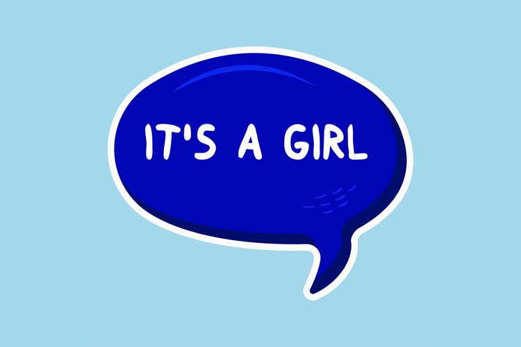 Its A Girls Message Stickers, Enhancing (3998907)