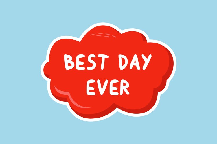 Best Day Ever Message Stickers, Enhancing (3998924)