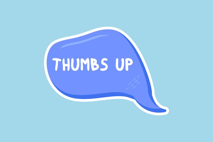Thumbs Up Message Stickers, Enhancing (3998949)