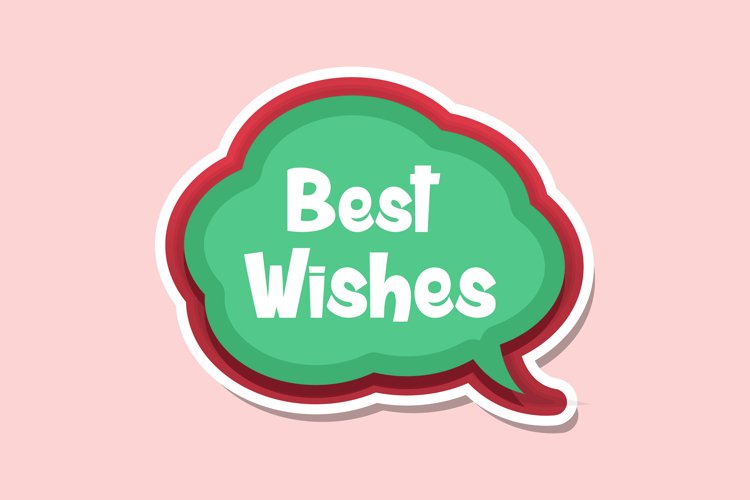 Best Wishes Message Stickers, Enhancing (4001883)