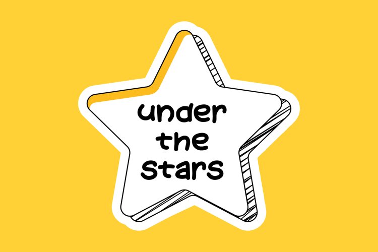 Under The Stars Message Stickers, Enhancing (4006486)