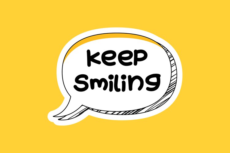 Keep Smiling Message Stickers, Enhancing (4006335)
