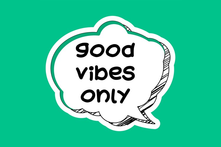 Good Vibes Only Message Stickers, Enhancing (4006447)