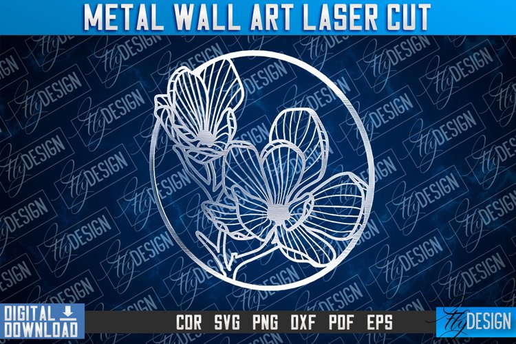 Metal Wall Art Laser Cut | Metal Flowers Laser Cut (3038010)