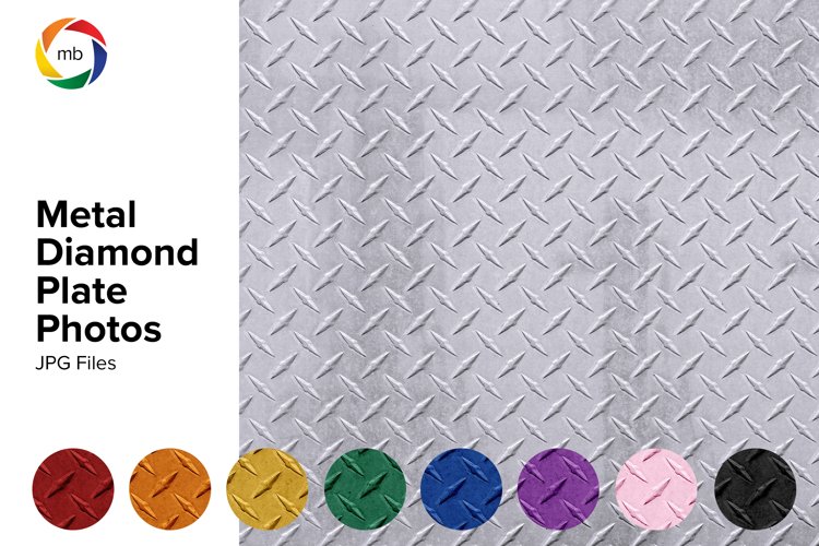 Background Mockup Bundle - Metal Diamond Plate Photos - JPEG