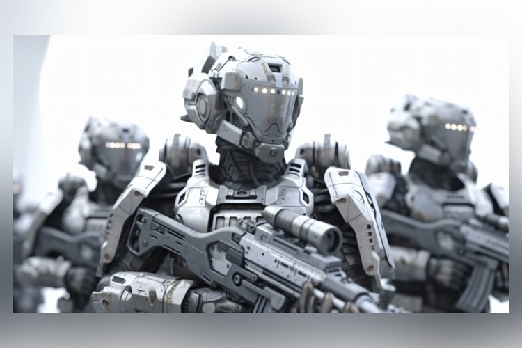 Machine Trio on the Frontline Heavily Armed Robot Force 67