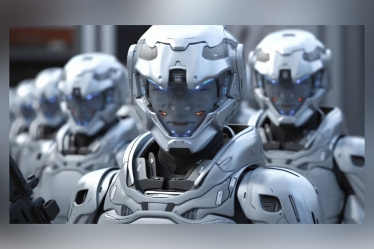 Machine Trio on the Frontline Heavily Armed Robot (2834620)