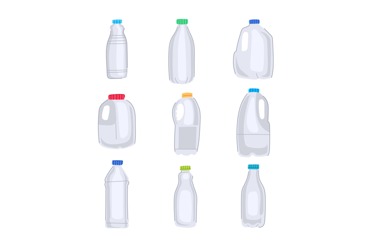 milk bottle plastic set cartoon (6567153)