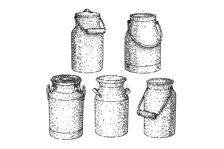 Vintage milk cans collection illustrating traditional dairy