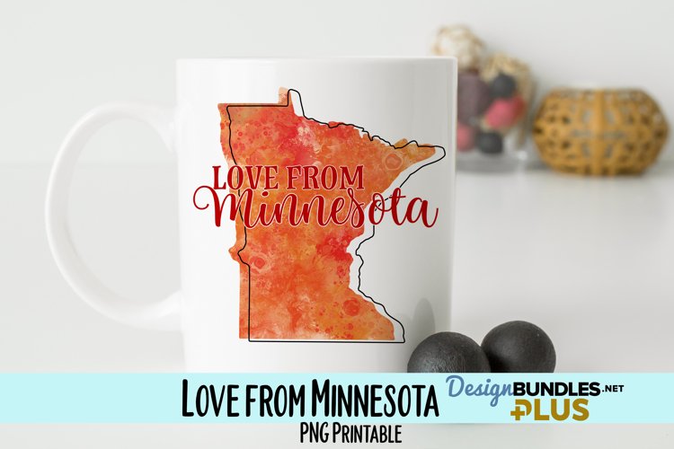 Love from Minnesota Sublimation PNG