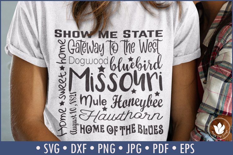 State of Missouri Cut File| Square Typography