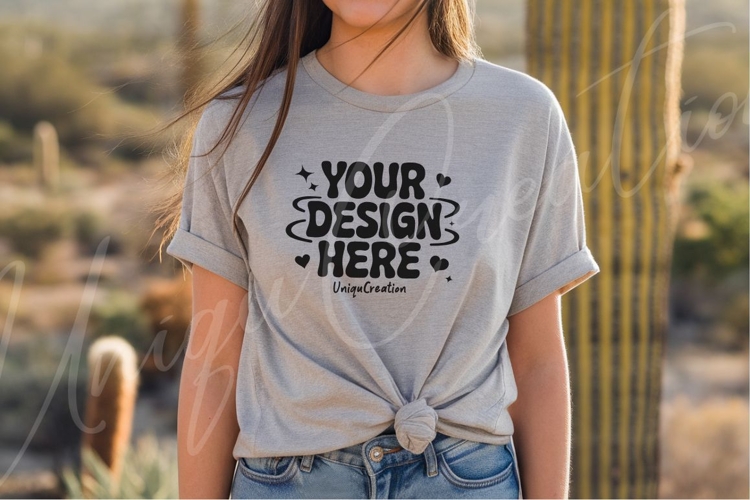 Minimalist Light Gray T-Shirt Mockup