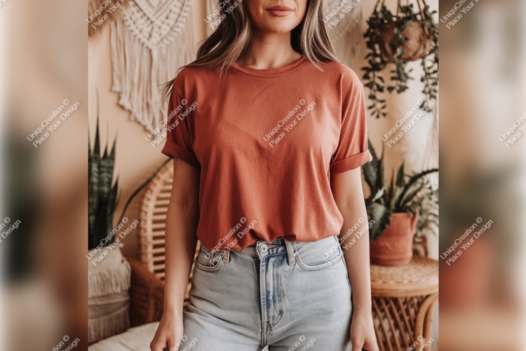 Minimalist Light Gray T-Shirt Mockup