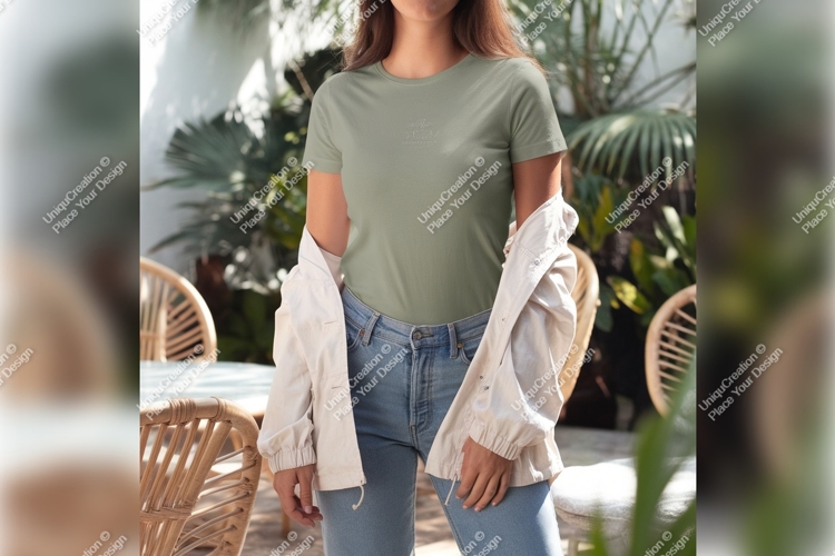 Minimalist Light Gray T-Shirt Mockup