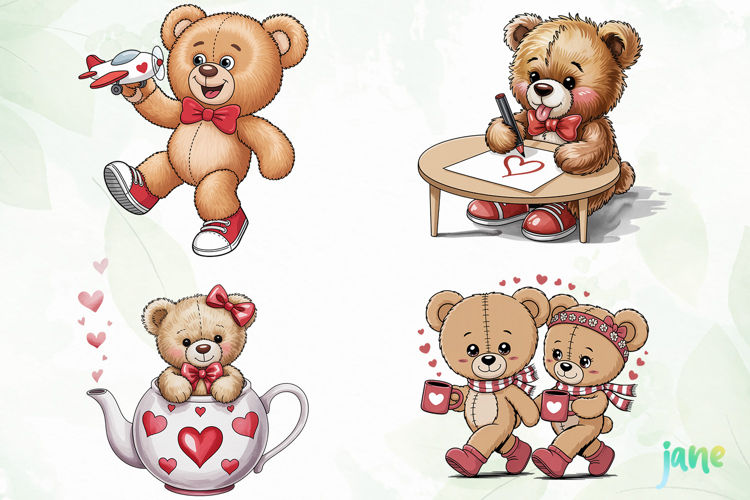 Valentine Teddy Bear Clipart (6561782)