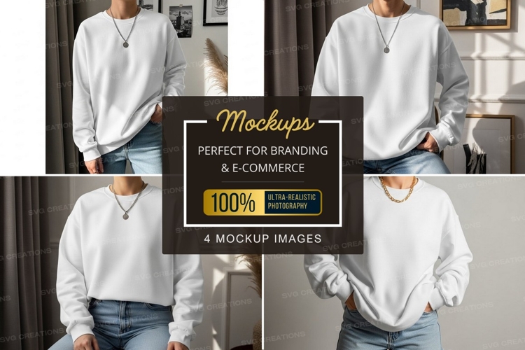White oversized t-shirt mockup (6448832)