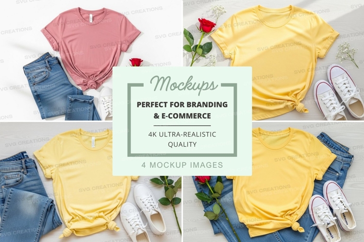Colorful t-shirt mockup (6498600)