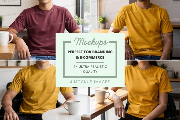 Team mockup collaboration workspace yellow maroon