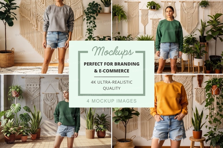 Modern indoor garden mockup