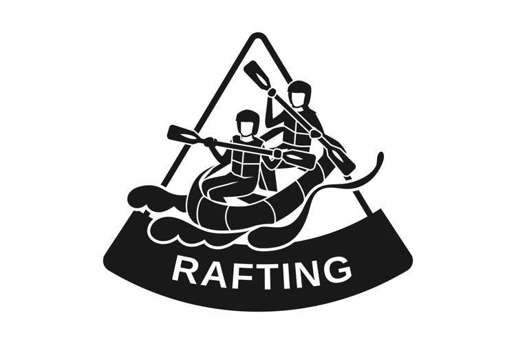 Triangular rafting logo, simple style
