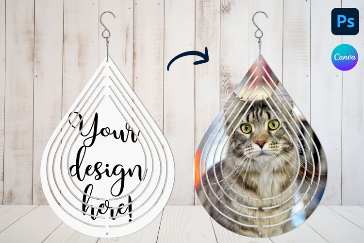 Wind Spinner Mockup PSD and Canva Frame (2665327)