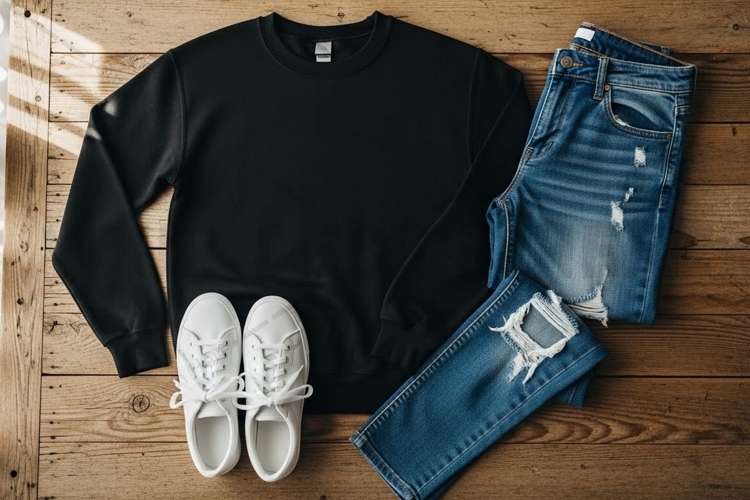 Fall themed t-shirt mockup design