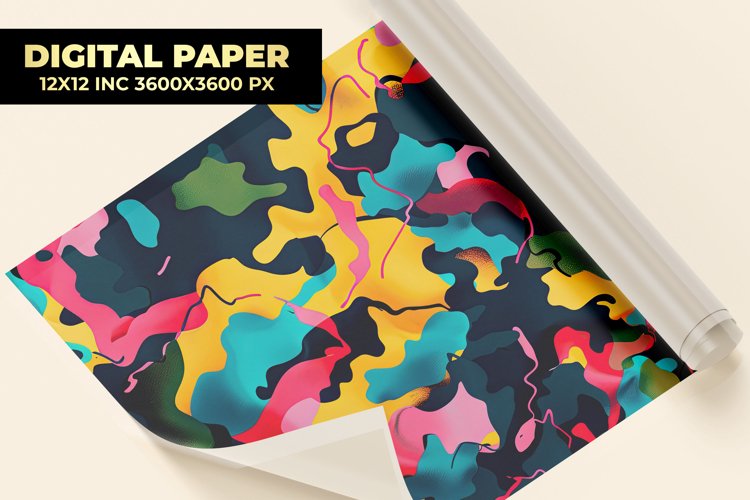 Camouflage Pattern Digital Paper (4441215)