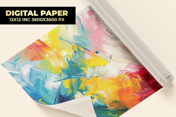 Colorful Paint Digital Paper (4336252)