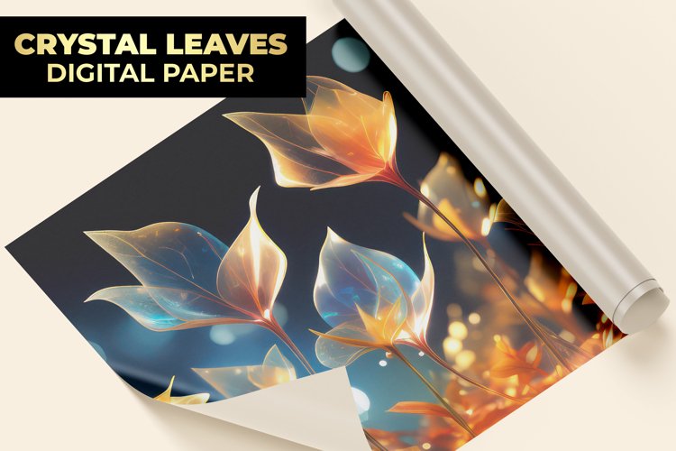 Crystal Leaves Digital Paper (3649281)