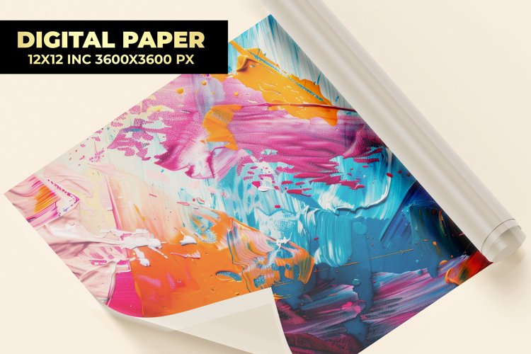 Colorful Paint Digital Paper (4520654)