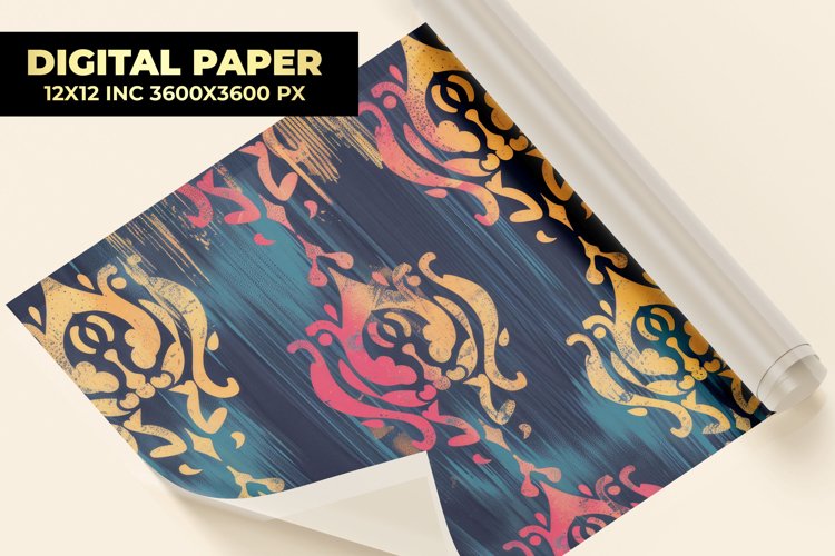 Damask Pattern Digital Paper (4539166)