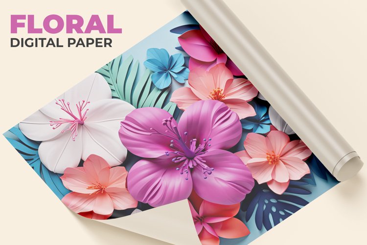 Floral Digital Paper (3434628)