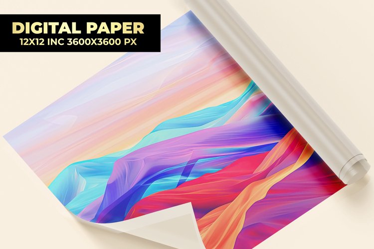 Colorful Mountain Digital Paper (4520535)