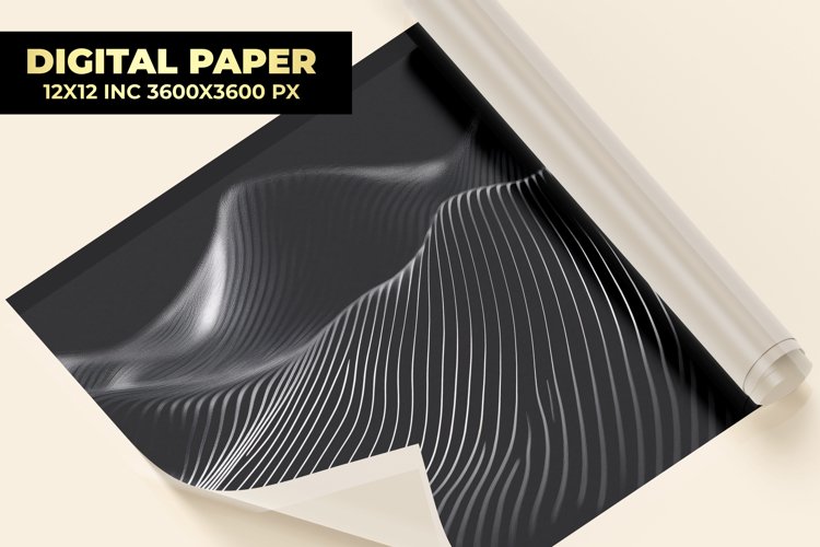 Black Waves Digital Paper (4179574)