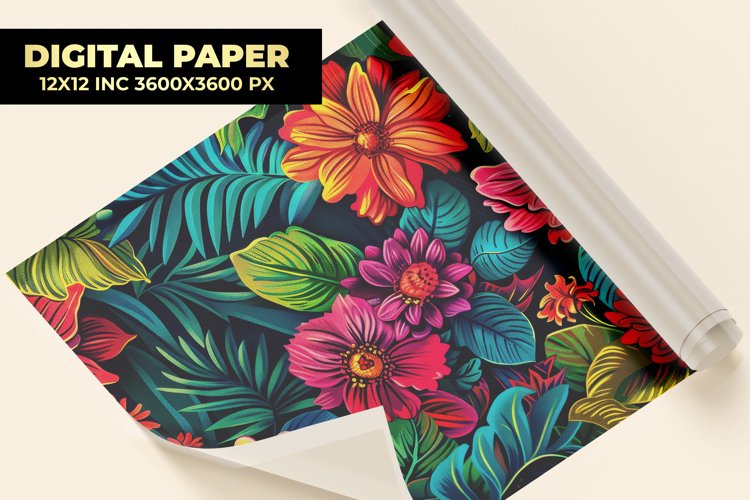 Colorful Flowers Digital Paper (4362905)