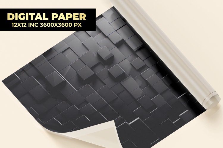 Black Square Digital Paper (4474755)