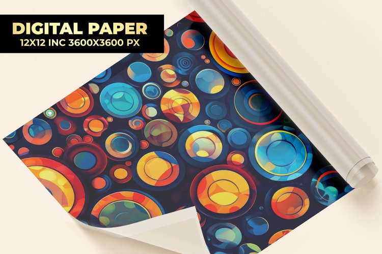 Colorful Circles Digital Paper (4851352)