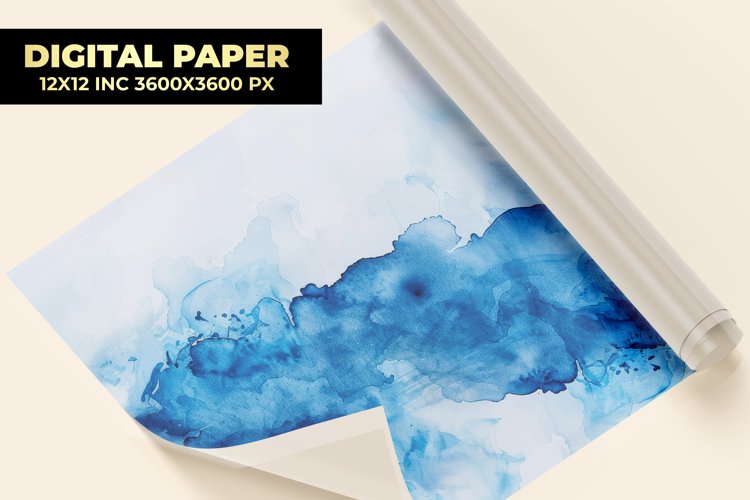Blue Watercolor Digital Paper (4214055)