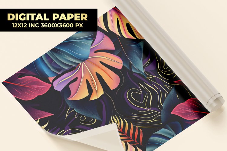 Colorful Leaf Digital Paper (4423799)