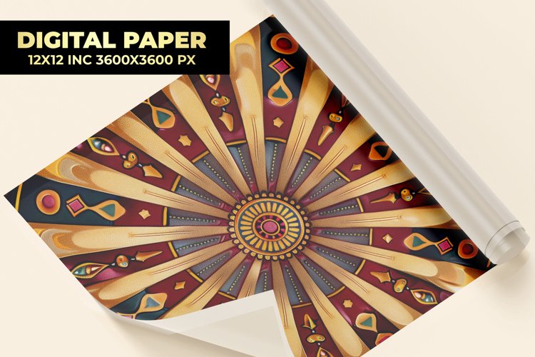 Circle Ornament Digital Paper